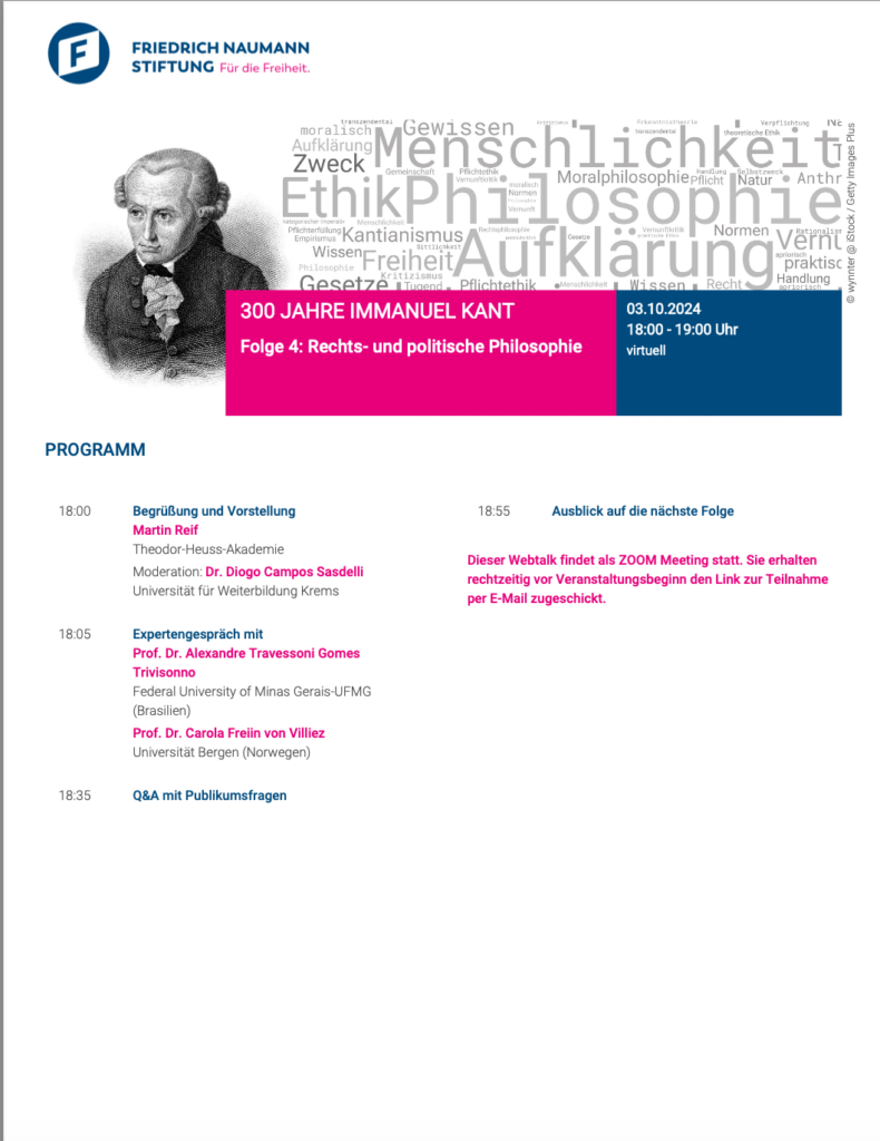 300 anos de Immanuel Kant | PPGD UFMG